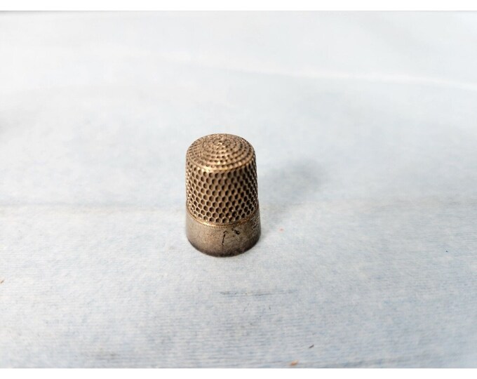 VINTAGE Singer Metal SEWING THIMBLE Size 8 - Etsy