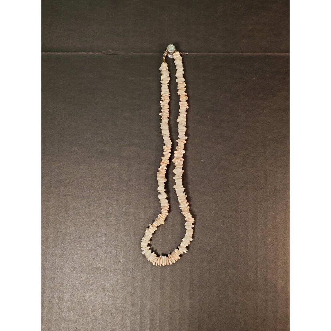 14 Inch White Puka Shell Chip Necklace, Unisex. - Etsy