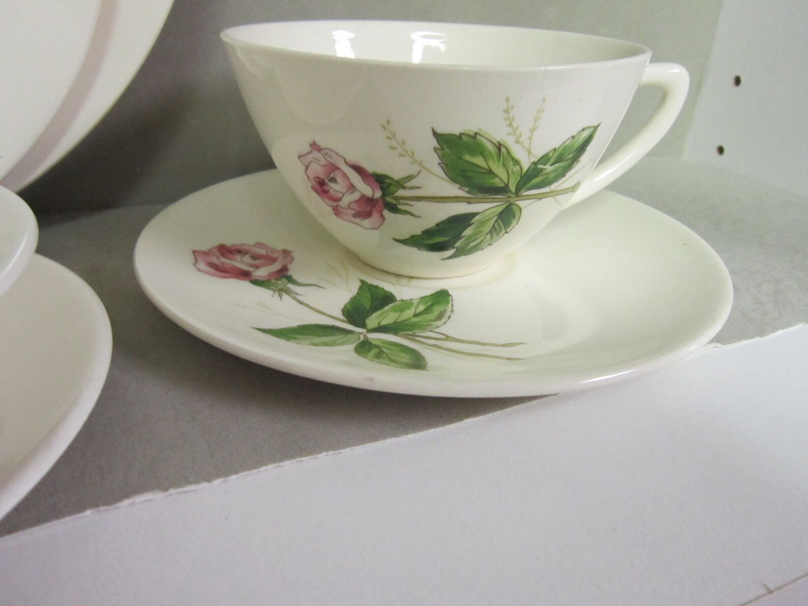 Vintage Tea Rose by Edwin Knowles, 7 Piece Place Setting - Etsy