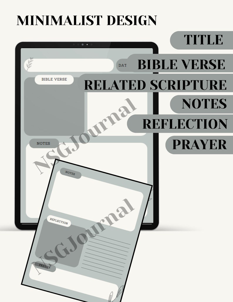 Digital Sermon Notes Printable Church Service Bible Study Preaching ...