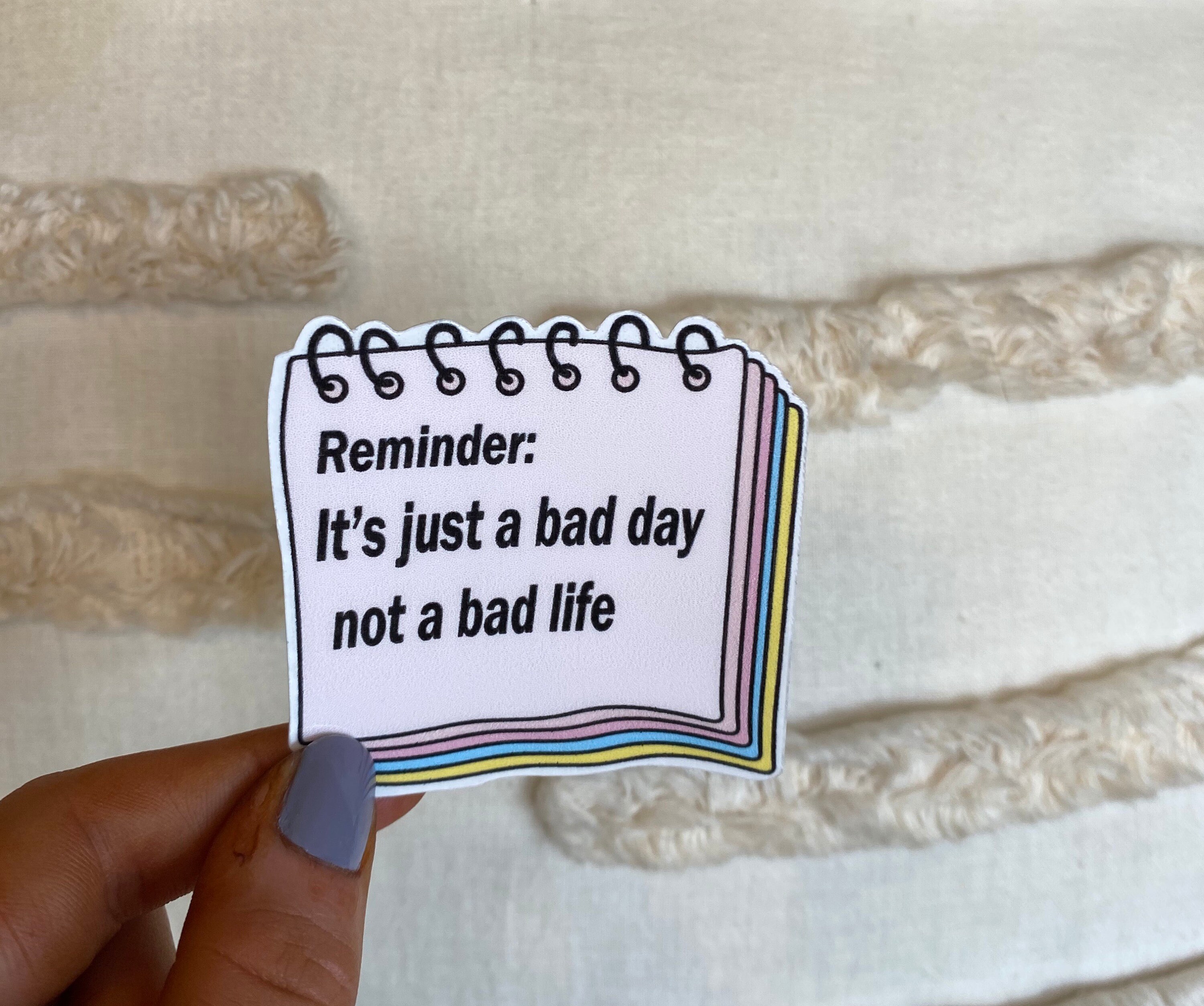 Reminder sticker artsy sticker self care sticker | Etsy