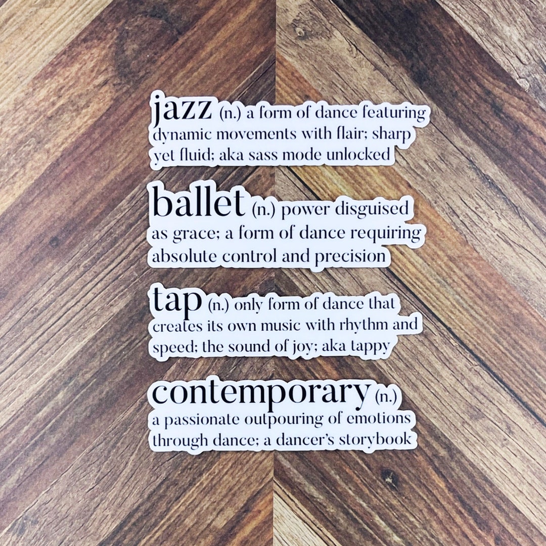 Dance Stickers Dance Definition Stickers Dancer Gift for Dance Teacher ...