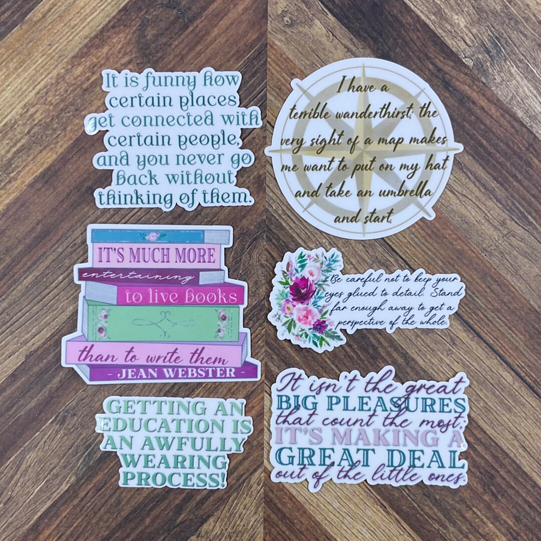 Daddy Long Legs Stickers - Jean Webster Stickers - Waterproof Stickers ...