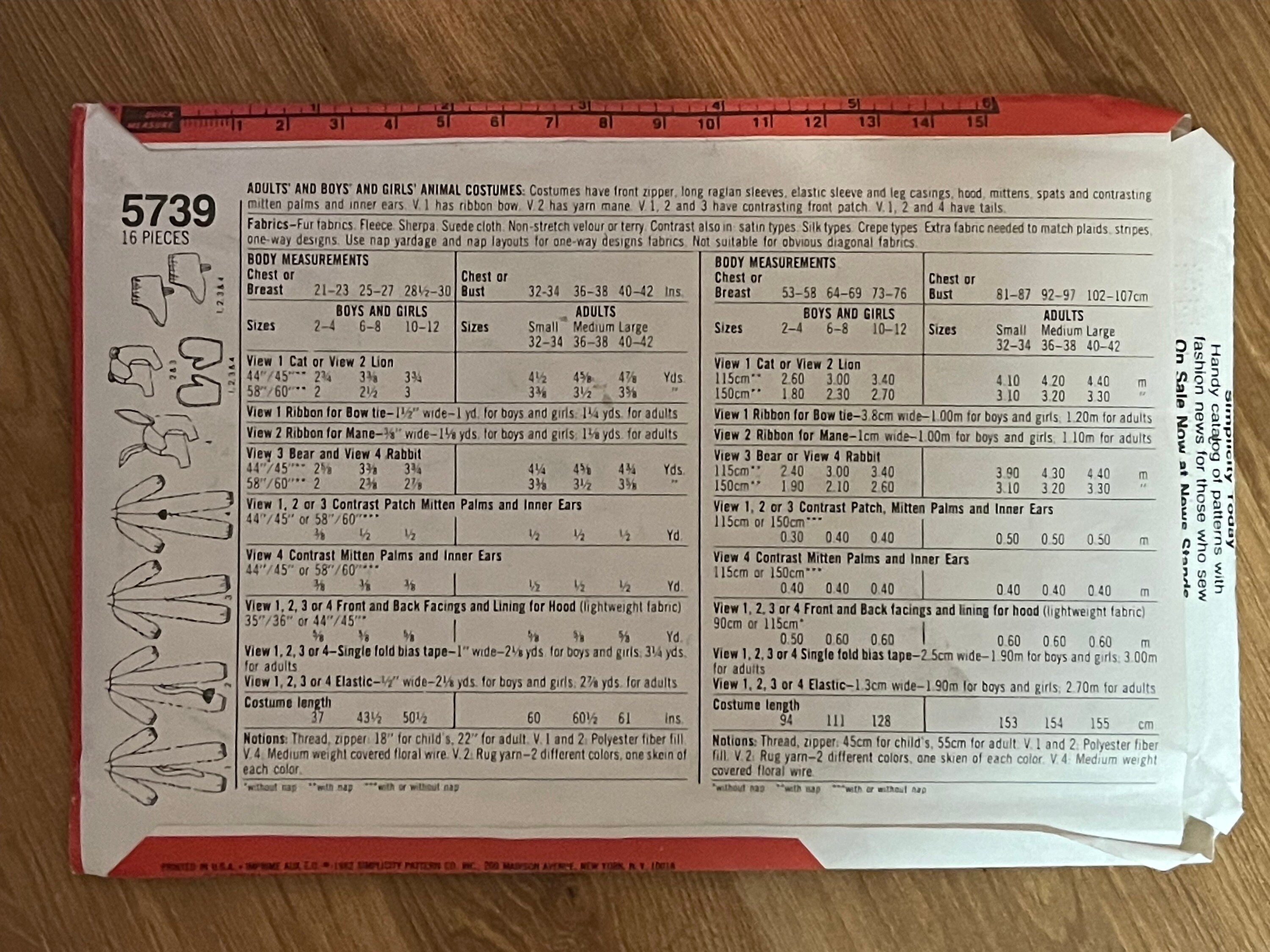 Simplicity Sewing Pattern 5739 Boys' and Girls' - Etsy