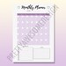 Purple Lavender Daily, Weekly and Monthly Planner Set, Printable A5 ...