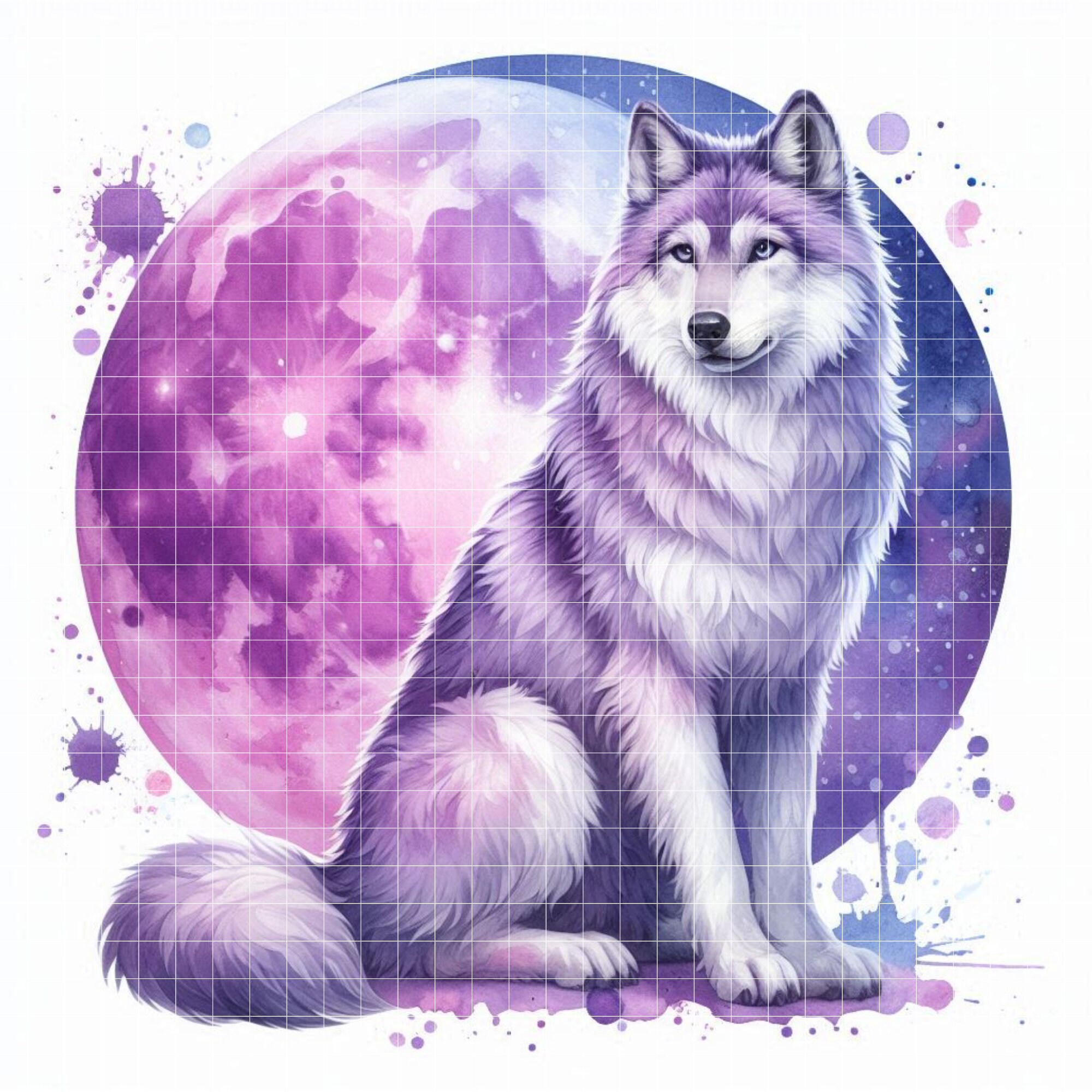 Purple Wolf PNG Wolf SVG Instant Download Wolf Art Wolf PNGS Psychic ...