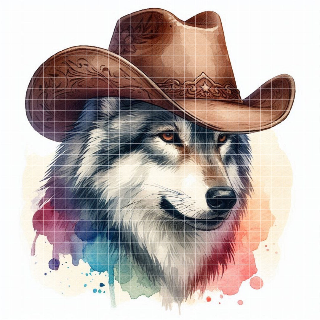 Buy Cowboy Wolf PNG | Wolf SVG | Instant Download | Wolf Art | Wolf ...