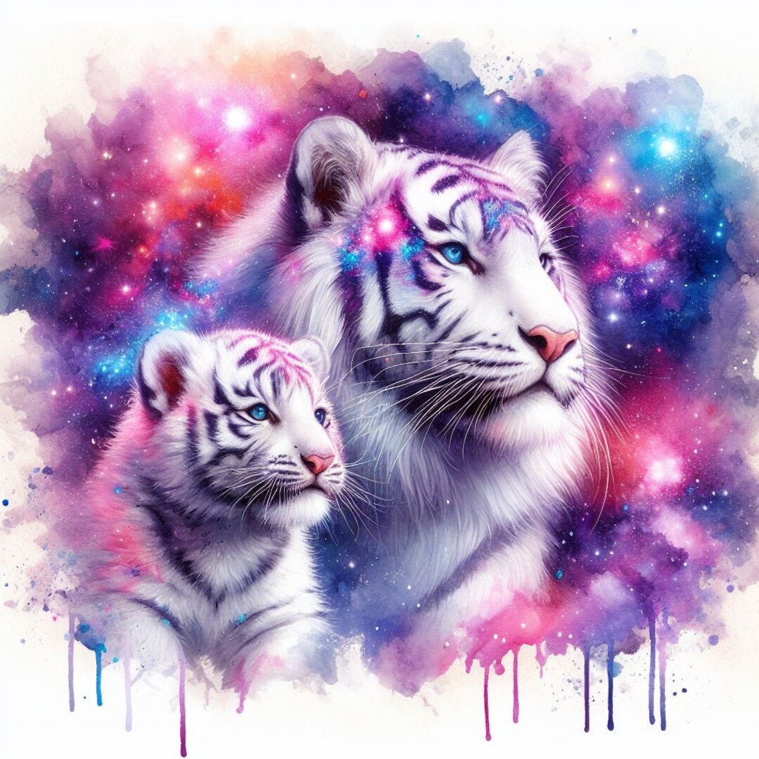 Universe Mother Tiger & Cub PNG Animal Protector Pleiadianguidance ...