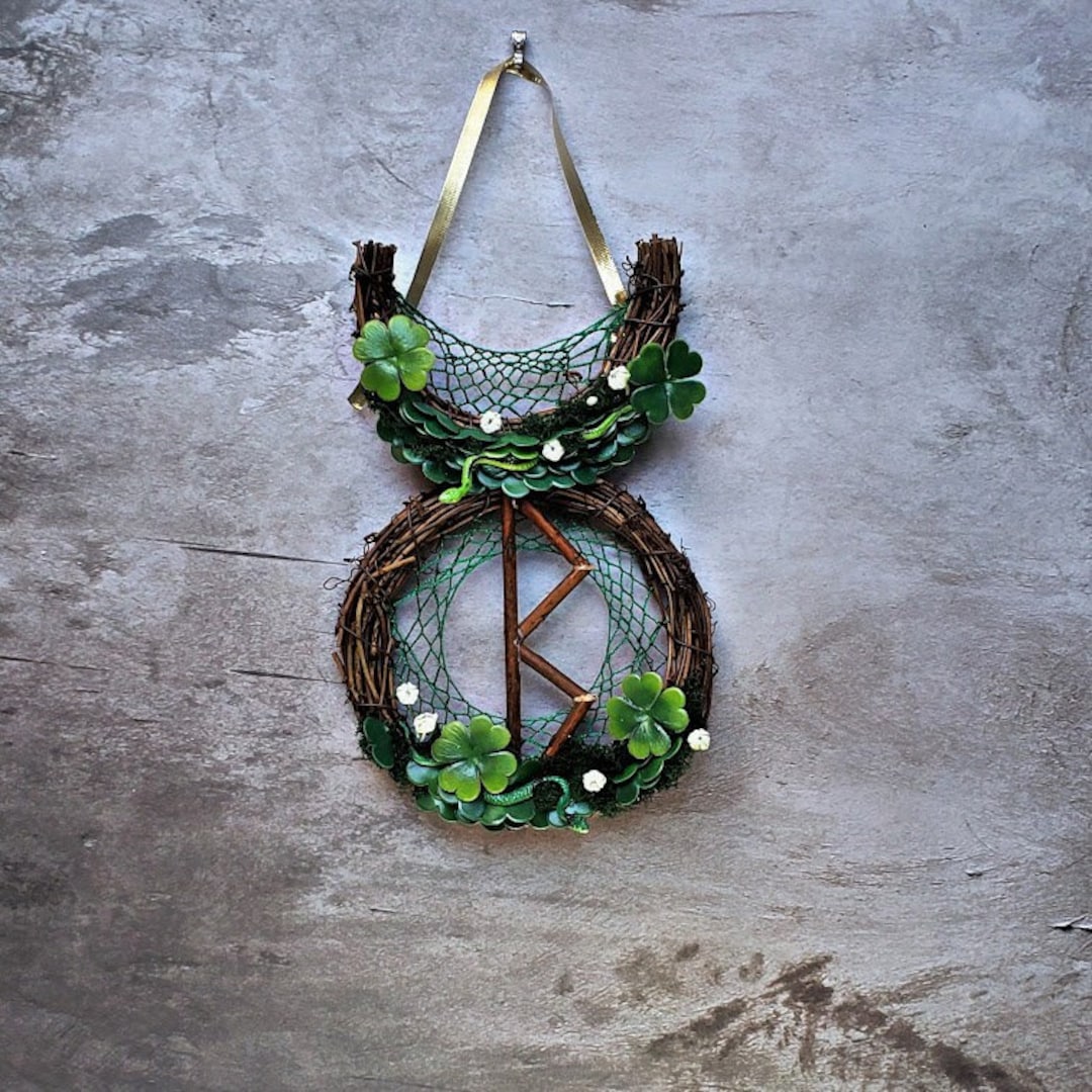 Ostara Serpent Berkana Wreath, Rune Wreath, St Patrick's Wreath ...