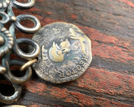 1930's Roman Mythology Athena Hector Hercules Brass R… - Gem