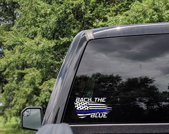 Thin Blue Line Decal - Etsy