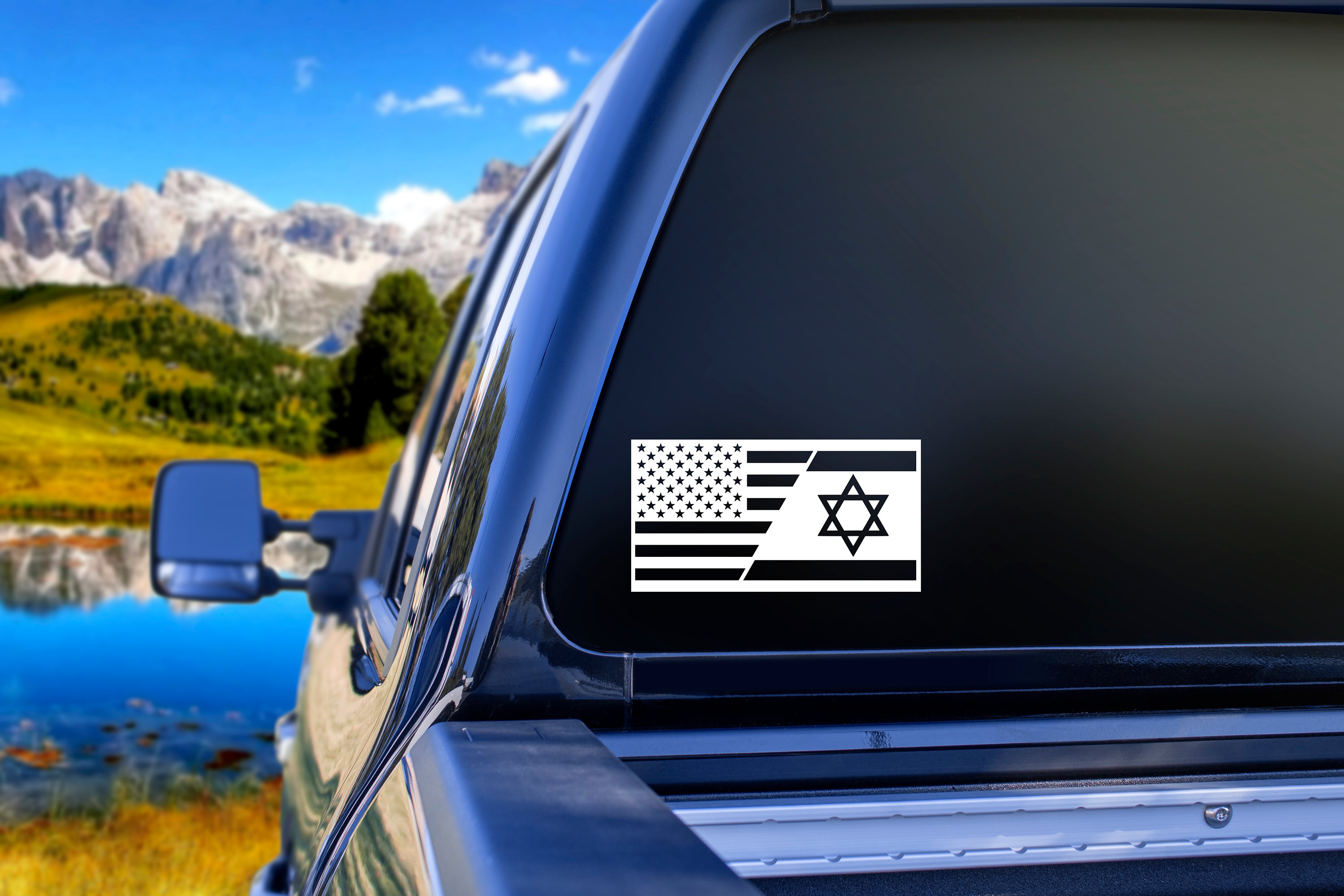 American Israel Flag Car Vinyl Decal Sticker - Etsy