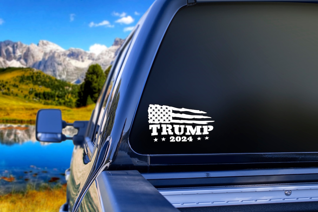 Trump 2024 Flag Car Vinyl Decal Sticker - Etsy