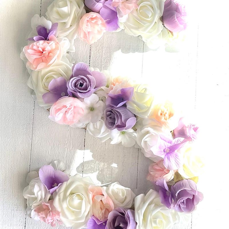 Flower Letter Decor - Etsy