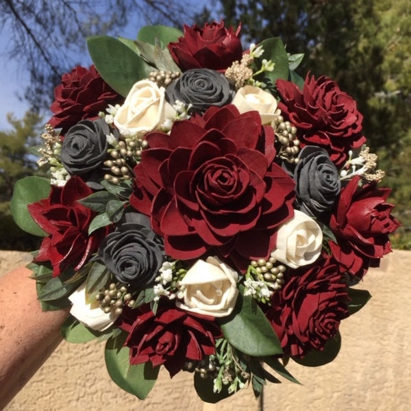 Wood Flower Bouquet - Etsy