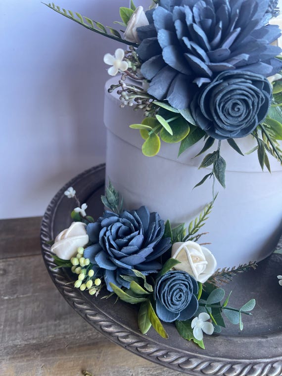 Blue Vanilla Cake Toppers