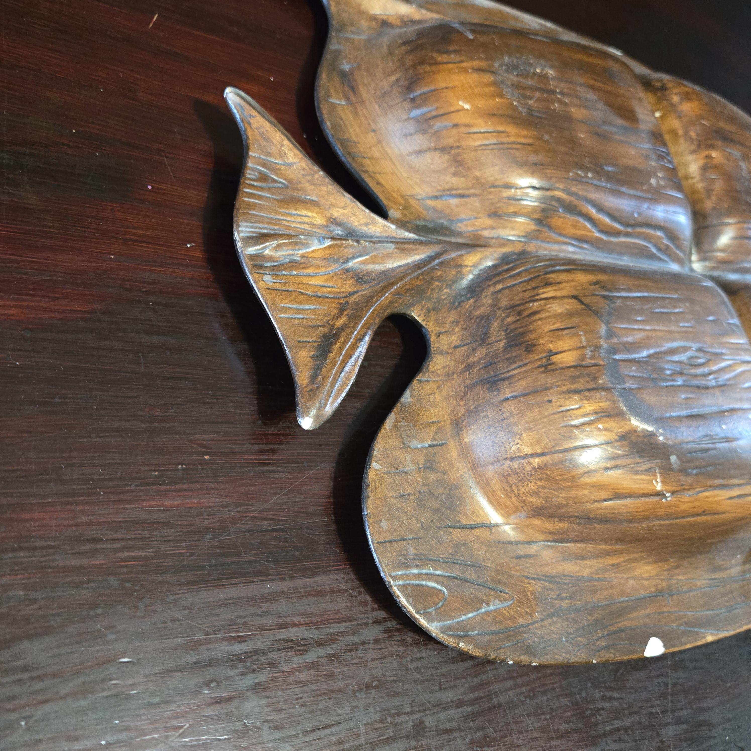 Vtg 1970 Treasure Craft Fish Shape Vegetable / Seafood Serving Tray ...