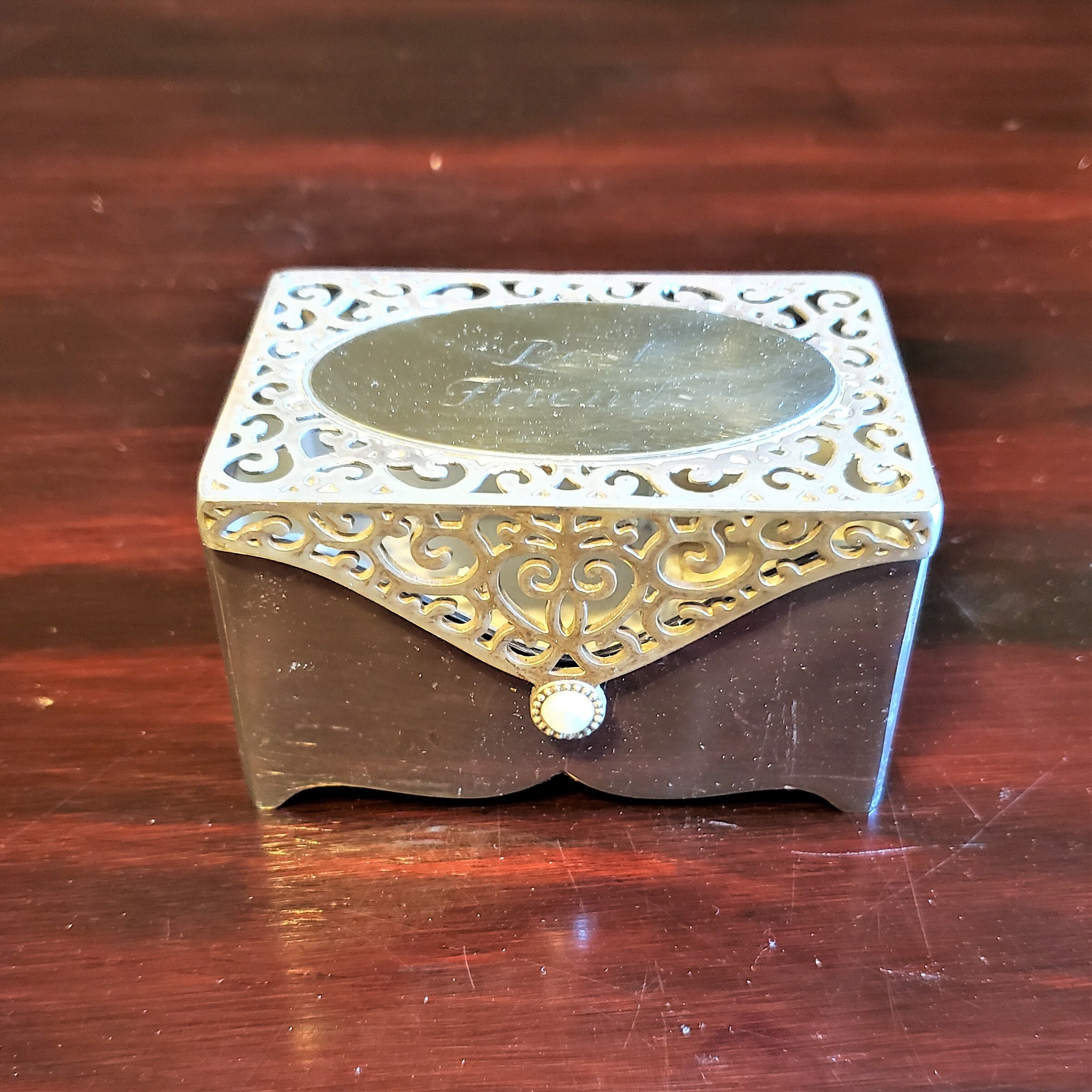 Filigree Keepsake Box 'Best Friends' Silver plated | Etsy