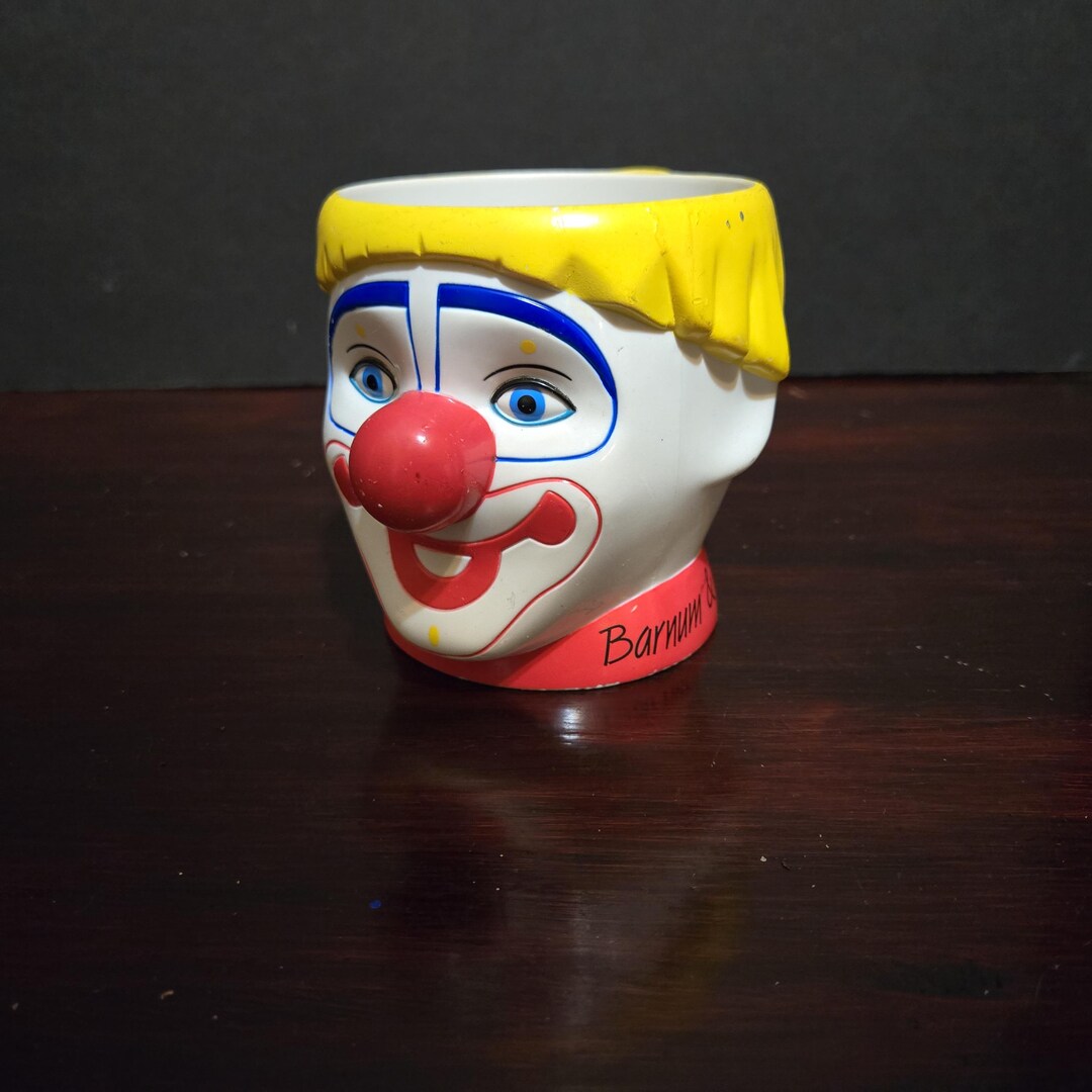 Ringling Bros and Barnum & Bailey Circus Plastic Clown Head Cup Mug ...