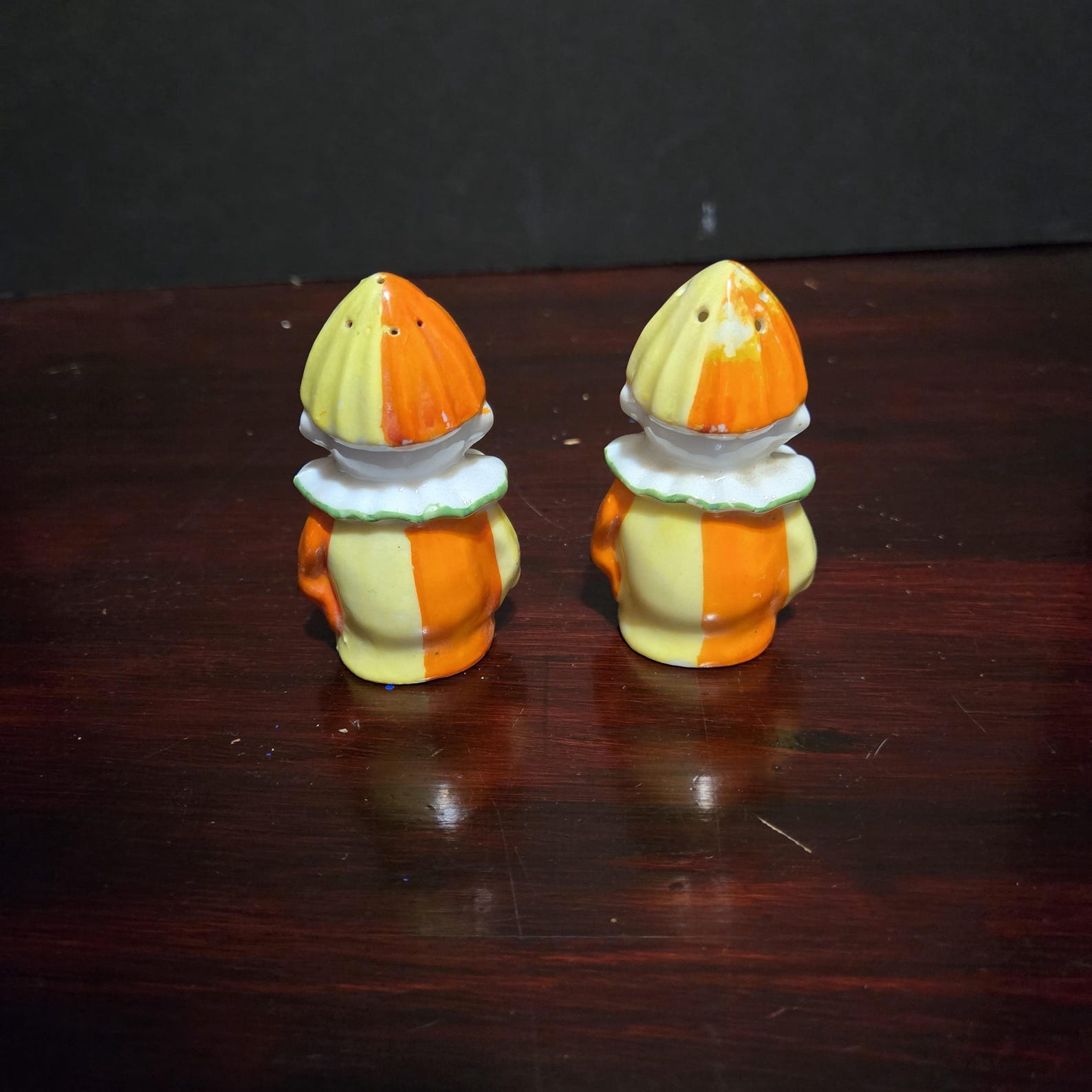 Vintage Circus Clown Salt and Pepper Shakers Japan 2.75" Tall Colorful ...