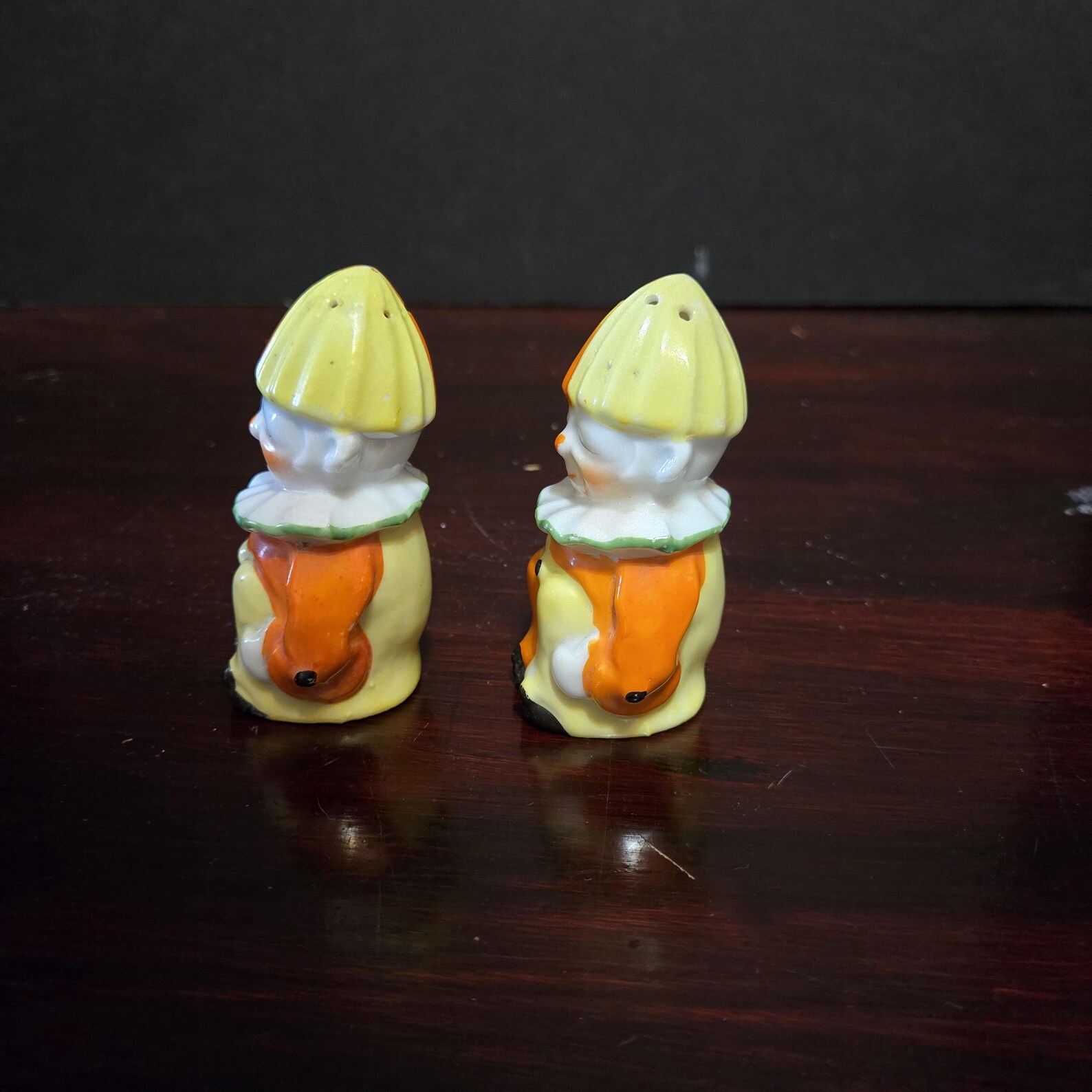 Vintage Circus Clown Salt and Pepper Shakers Japan 2.75" Tall Colorful ...