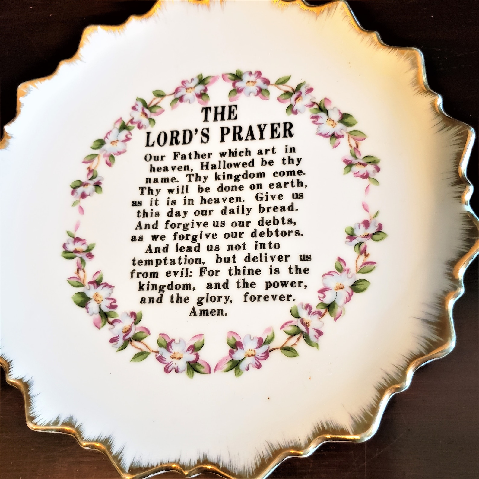Lords Prayer Plate Vintage Japan Vintage Religious Plate | Etsy
