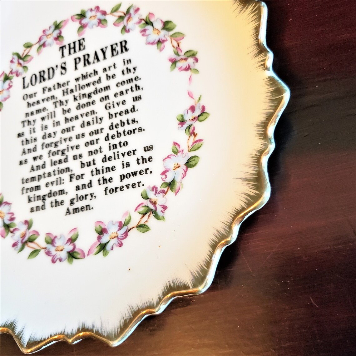 Lords Prayer Plate Vintage Japan Vintage Religious Plate | Etsy