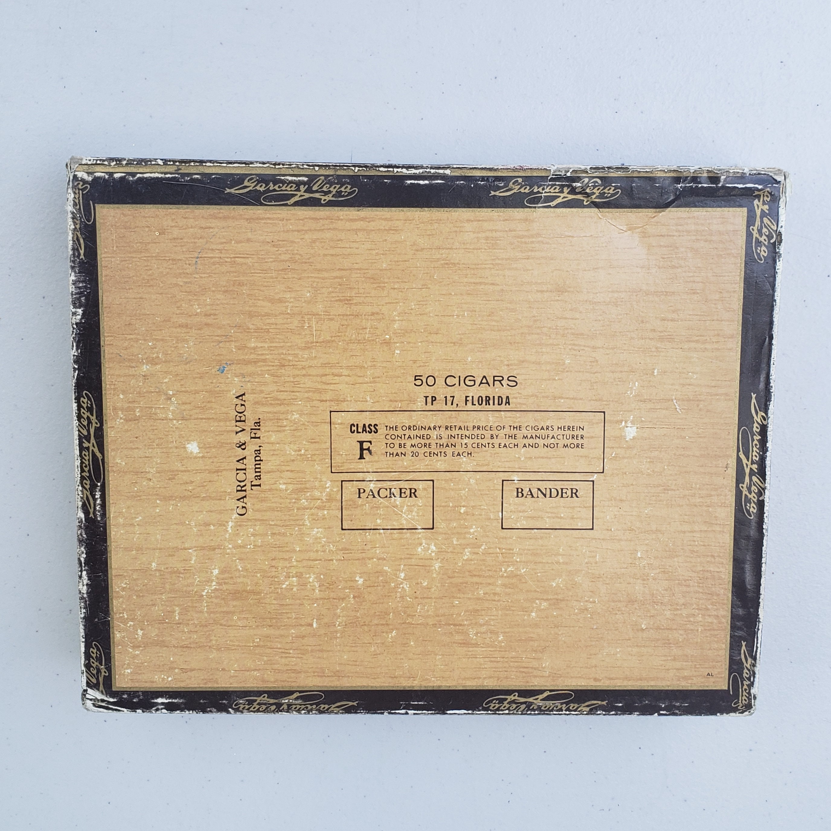 Garcia Y Vega Cigar Box Fine Cigars Since 1882 Senators Made - Etsy