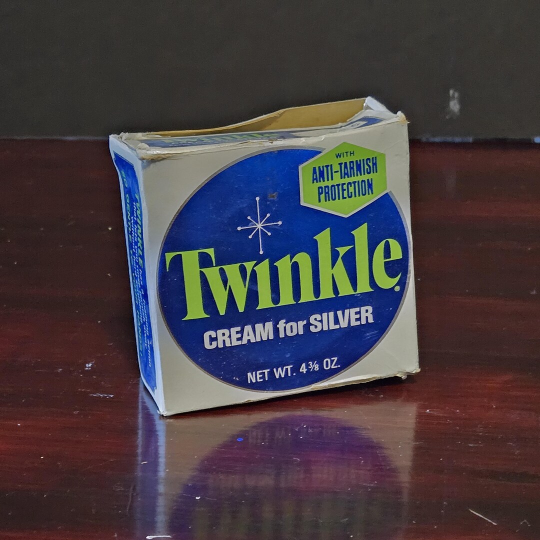 Twinkle Silver Polish Kit Vintage Packaging 1969 Cream Anti Tarnish USA ...