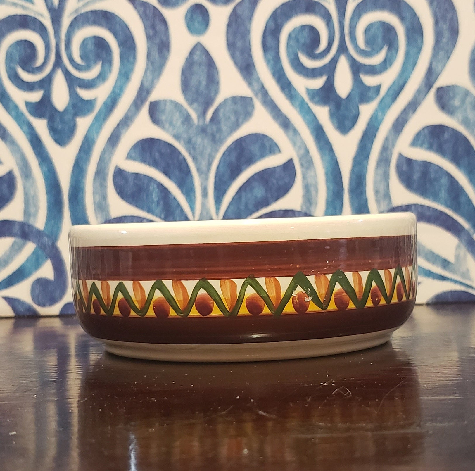 Vintage Wechsler Tirolkeramik Schwaz Austria Handgemalt Round Candy ...