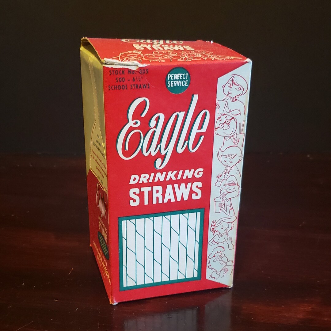 Vintage Box Eagle Drinking Straws Full Box Excellent Condition - Etsy