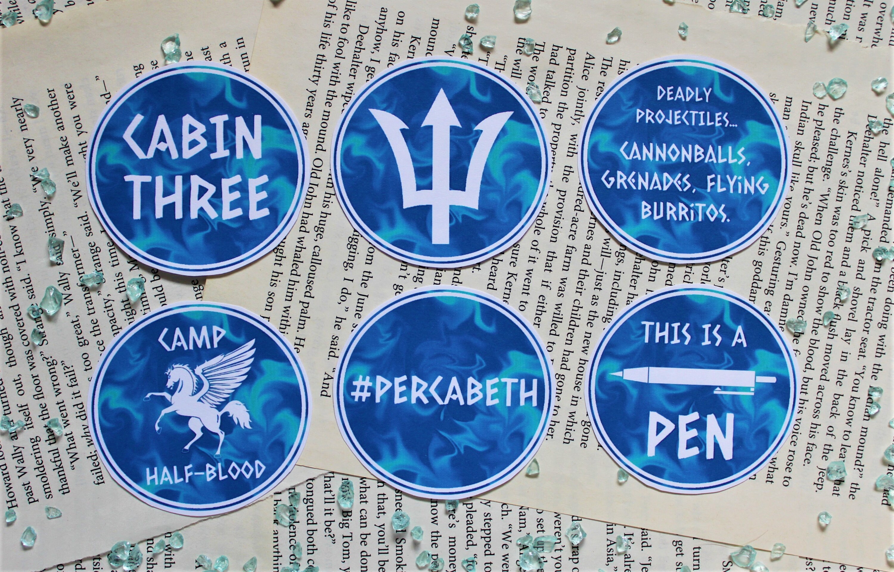 Percy Jackson pen and quote sticker Paper Paper & Party Supplies etna ...