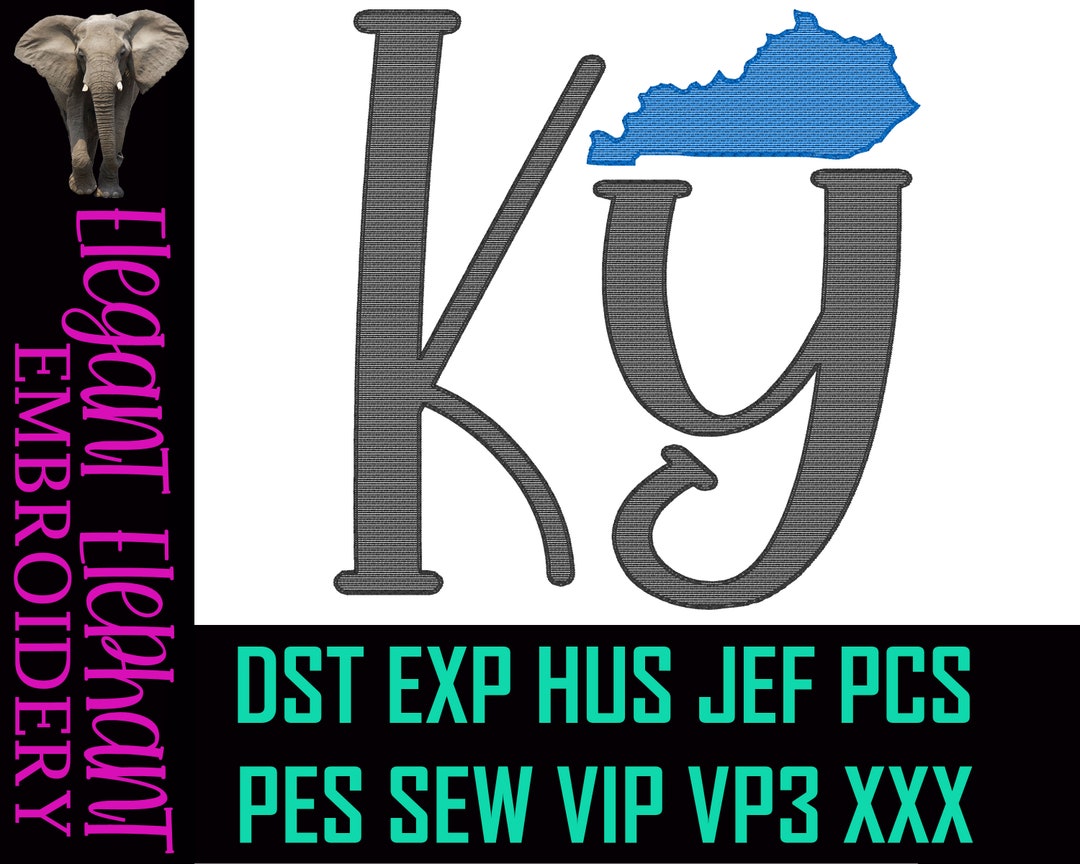 Kentucky Sketch Embroidery Design / Kentucky Embroidery Design / KY ...