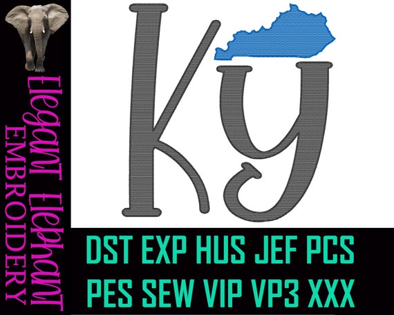 Kentucky Sketch Embroidery Design / Kentucky Embroidery Design | Etsy