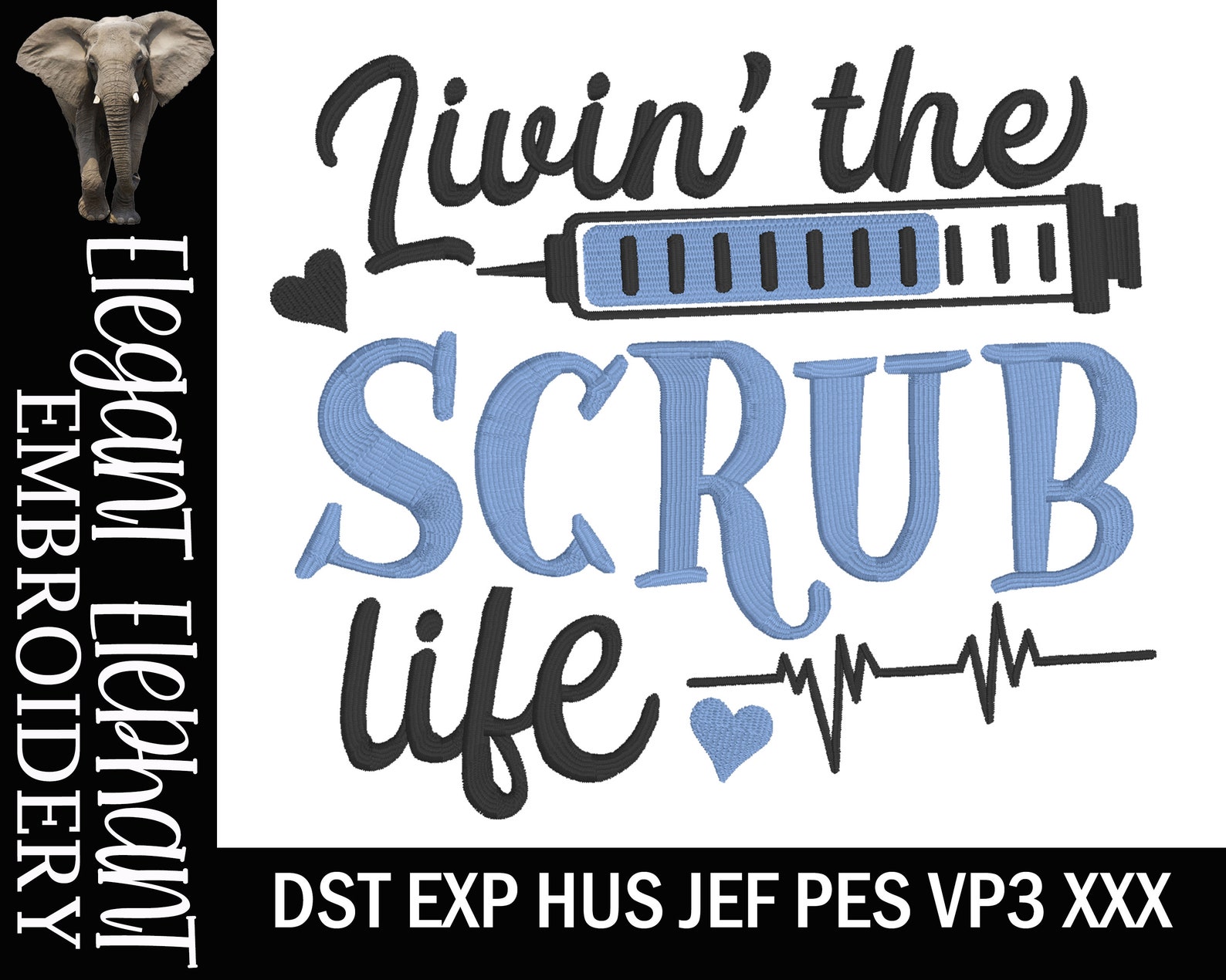 Livin' the Scrub Life Embroidery Design /living the Scrub Life / Nurse ...