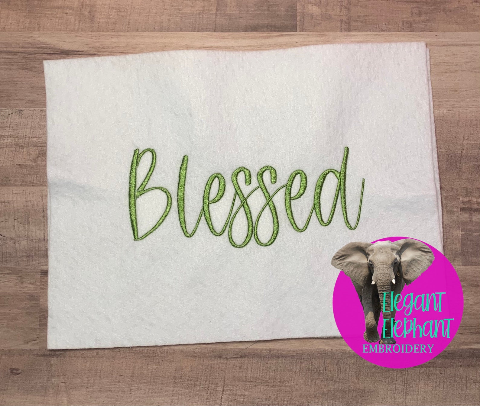 Blessed Word Art Embroidery Design / Blessed Embroidery / Blessed ...