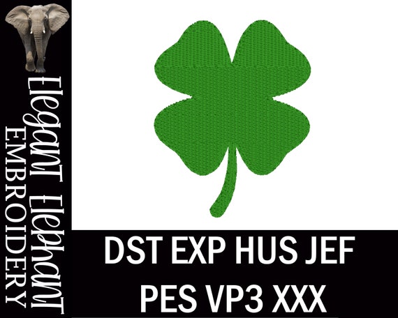 Mini Four Leaf Clover Fill Embroidery Design / 7 Sizes / | Etsy