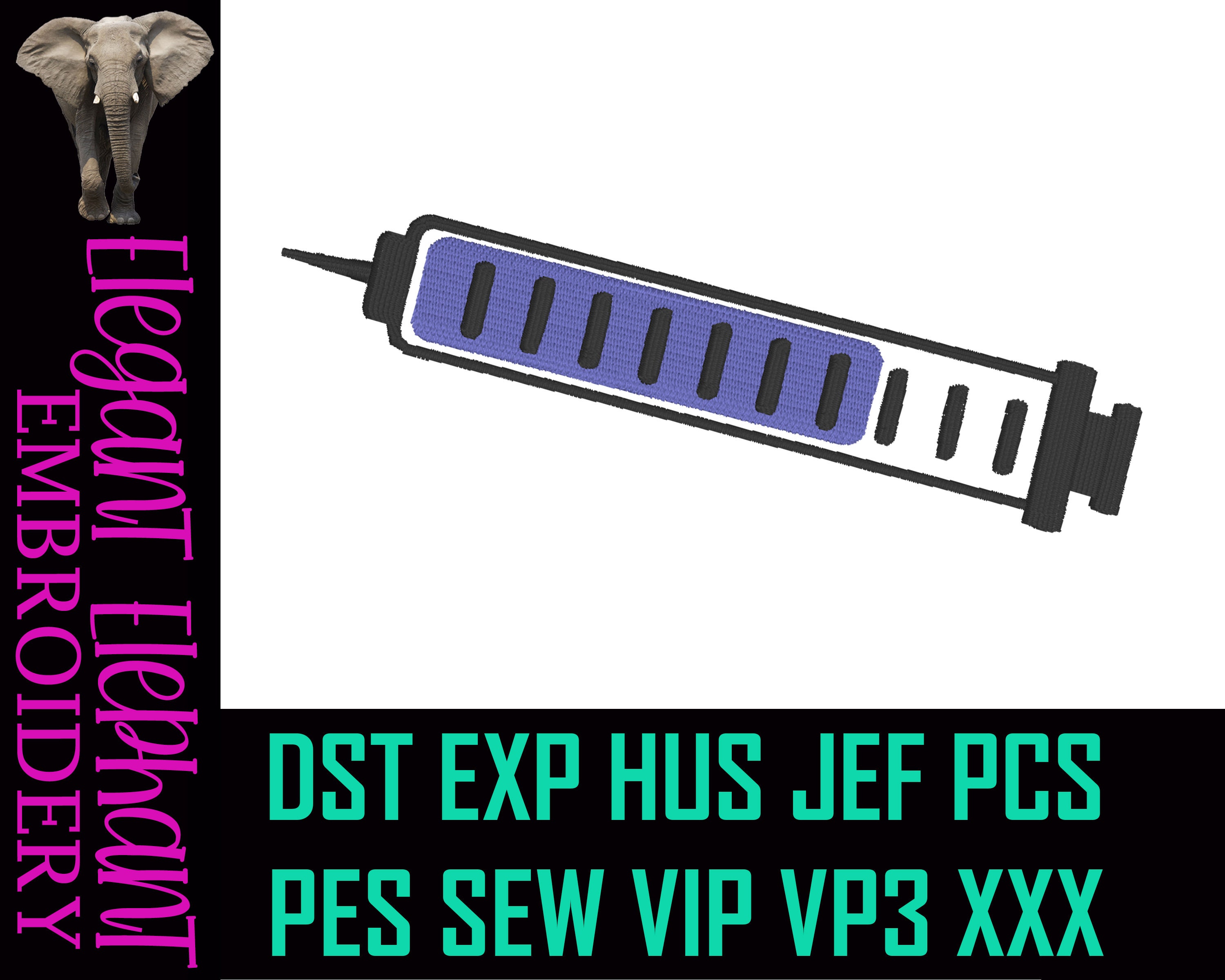 Medicine Syringe Embroidery Design / Nurse / Medicine / Syringe ...
