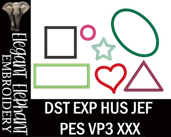 Basic Shapes Circle Heart Oval Rectangle Square Star Triangle - Etsy