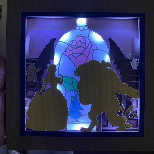Beauty and the Beast 3d Print - Etsy Beauty and the Beast 3d Print - Etsy