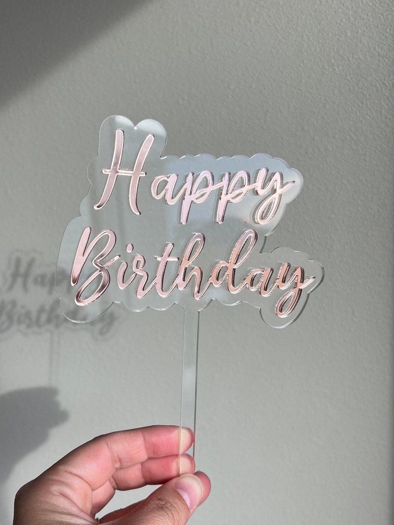 Happy Birthday Cake Topper - Etsy