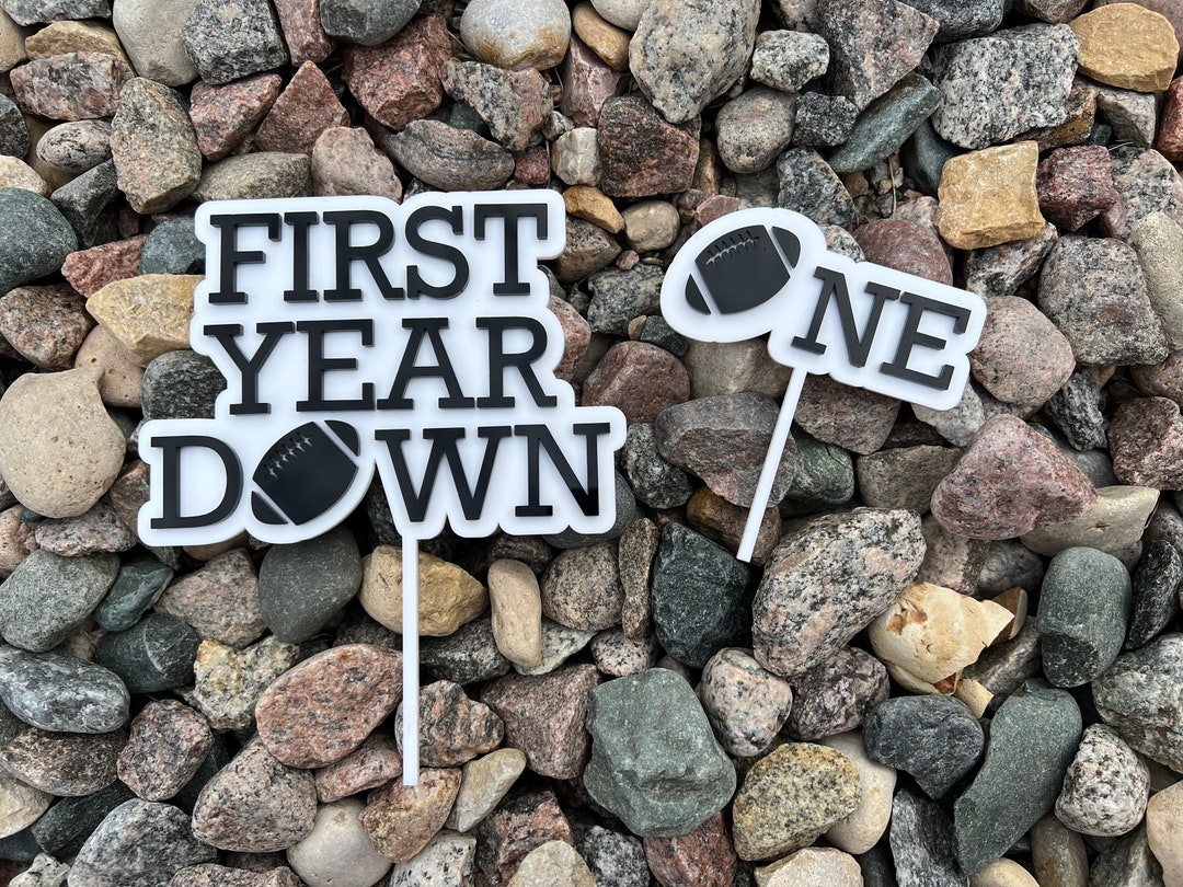 First Year Down Cake Topper - Etsy