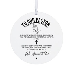 Pastor Gift | Wooden Christmas Ornaments | Christian Gifts | Christmas ...