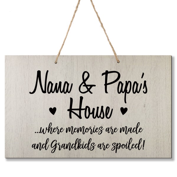 Nana and Papa Wooden Signs - Etsy