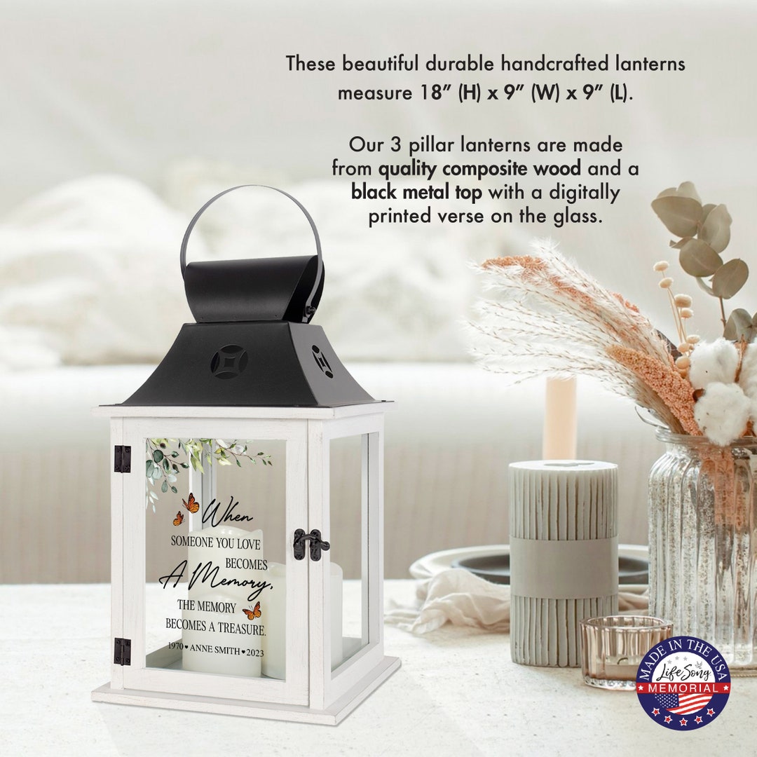 Personalized Memorial Lantern | in Memory Lantern | LED Flameless ...