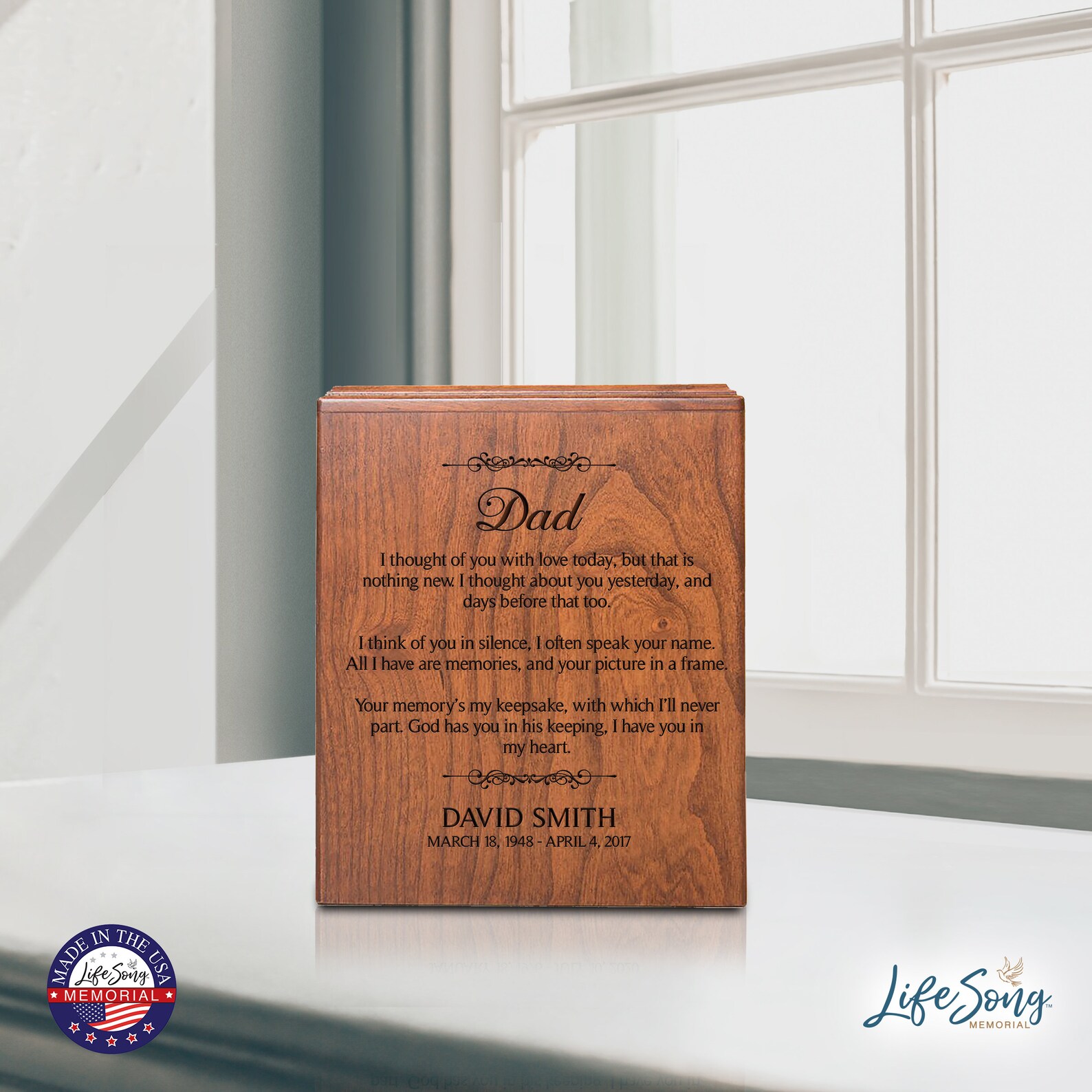 Urns for Human Ashes | Ashes Keepsake | Loss of Father | Sympathy Gift ...