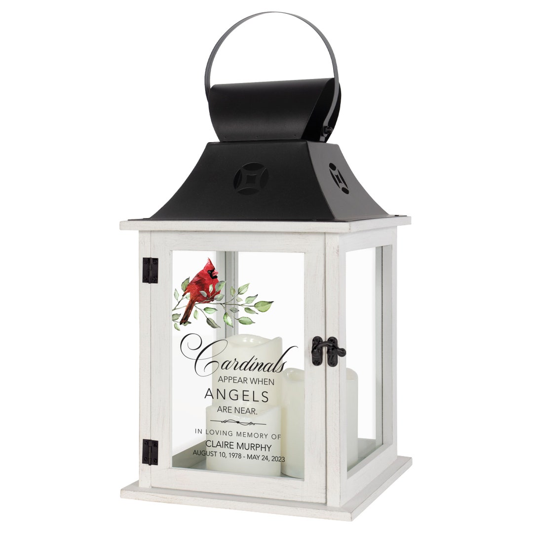 Personalized Memorial Lantern in Memory Lantern LED Flameless Lantern ...