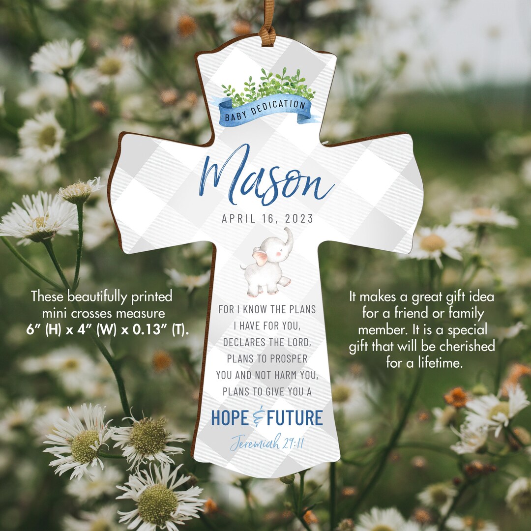 Baby Dedication Cross | Personalized Baby Dedication | Christening ...