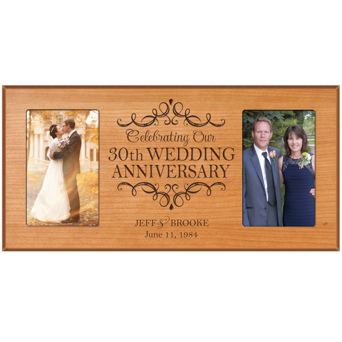 30th Wedding Anniversary Photo Frame Personalized Wedding - Etsy