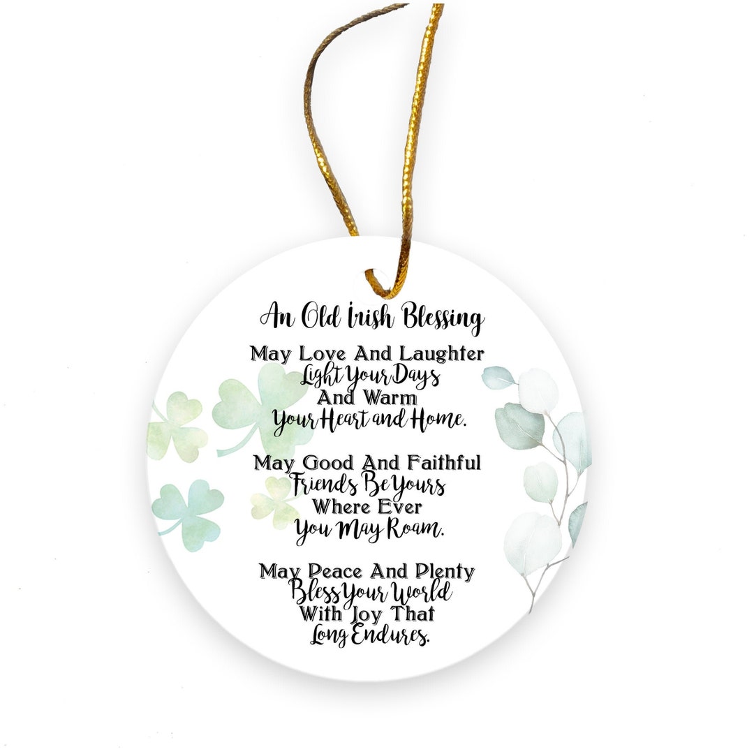 Irish Blessing Irish Blessing Ornaments Christmas Tree Decor Irish ...